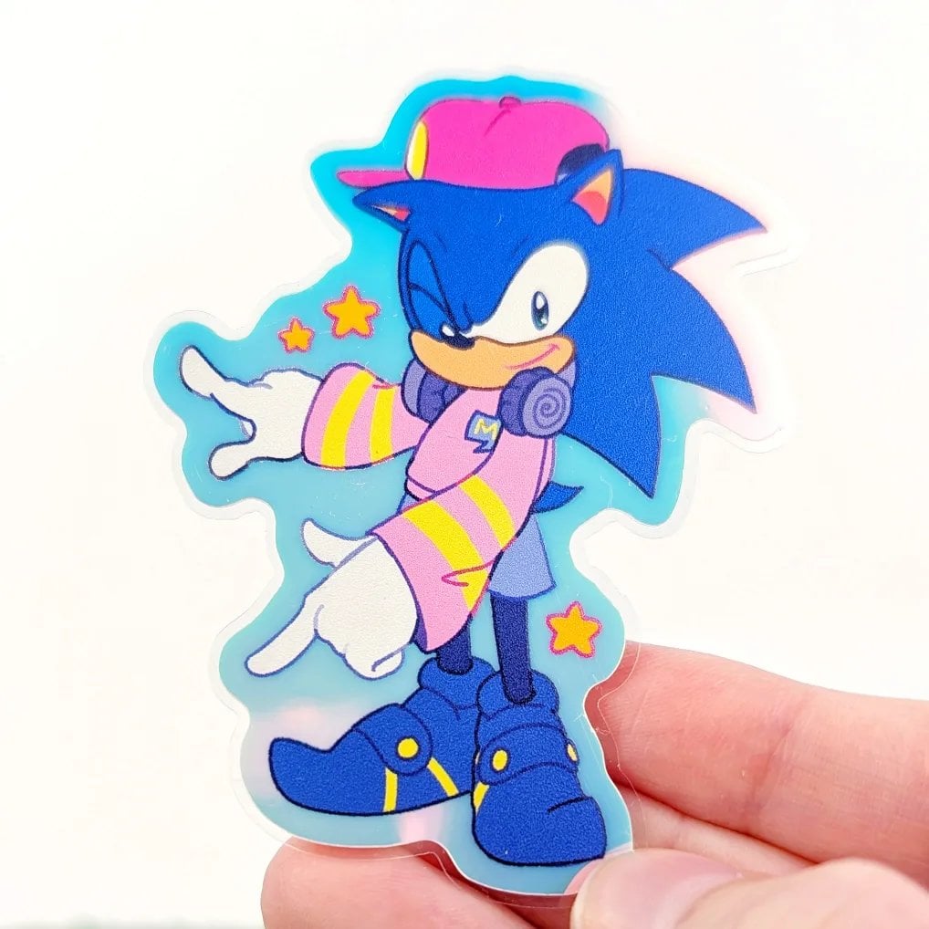 Sonic, Holographic & Glow In the Dark Vinyl Sticker – MinuteSarah