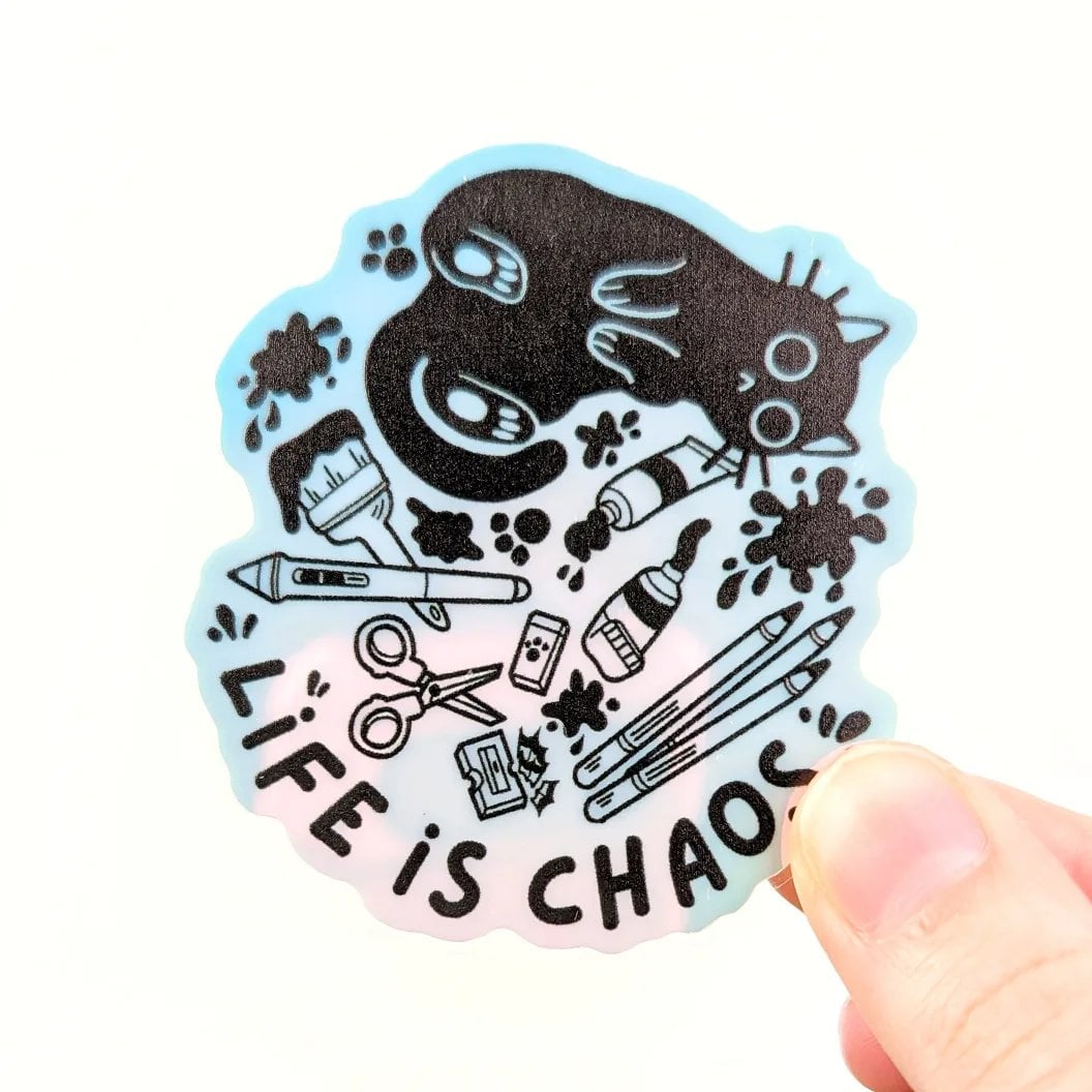Life Is Chaos, Holographic & Glow In the Dark Vinyl Sticker – MinuteSarah